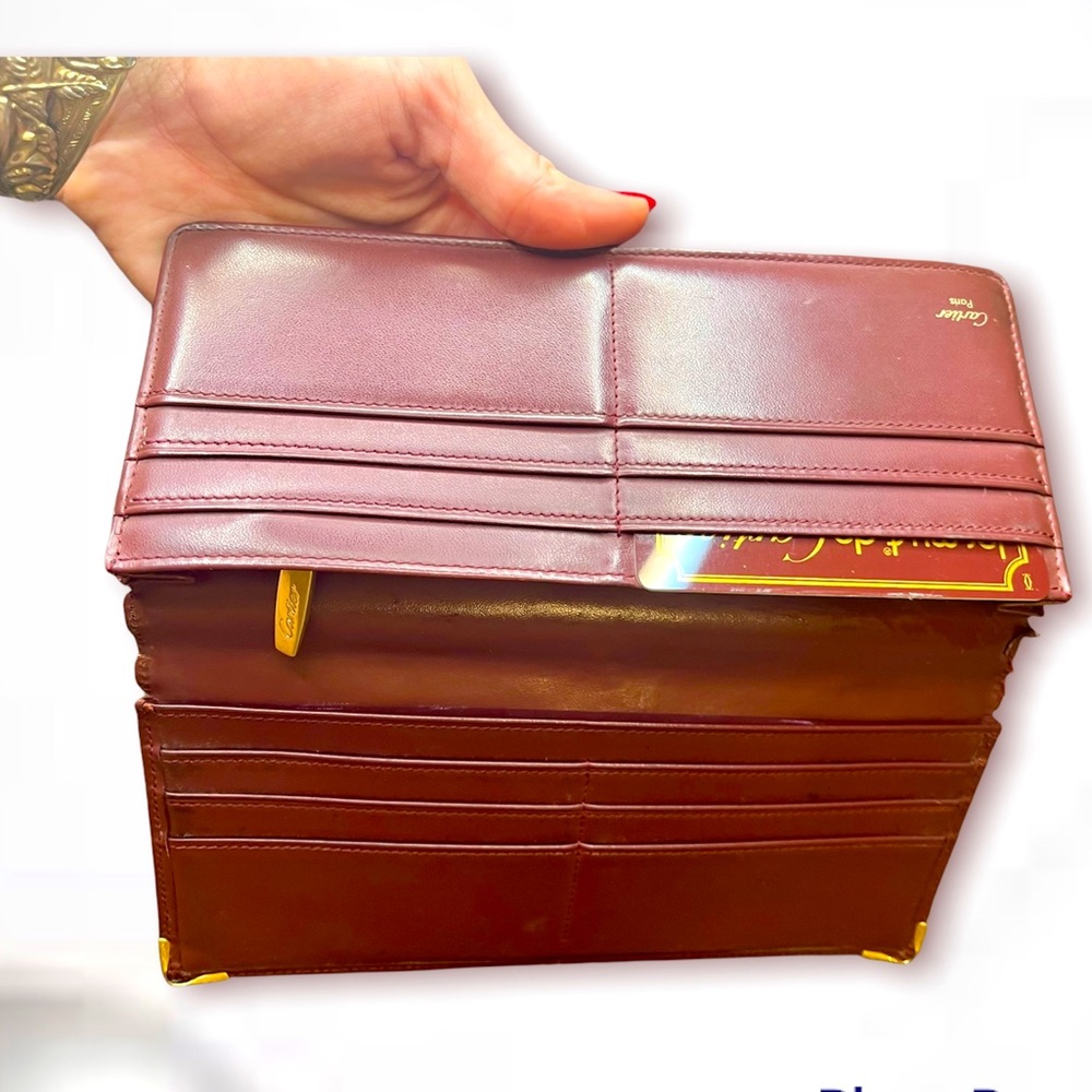 Cartier Burgundy 12 Card Bifold Wallet - Gem